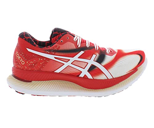 ASICS GlideRide Tokyo Womens Shoes Size 7, Color: White/Classic Red