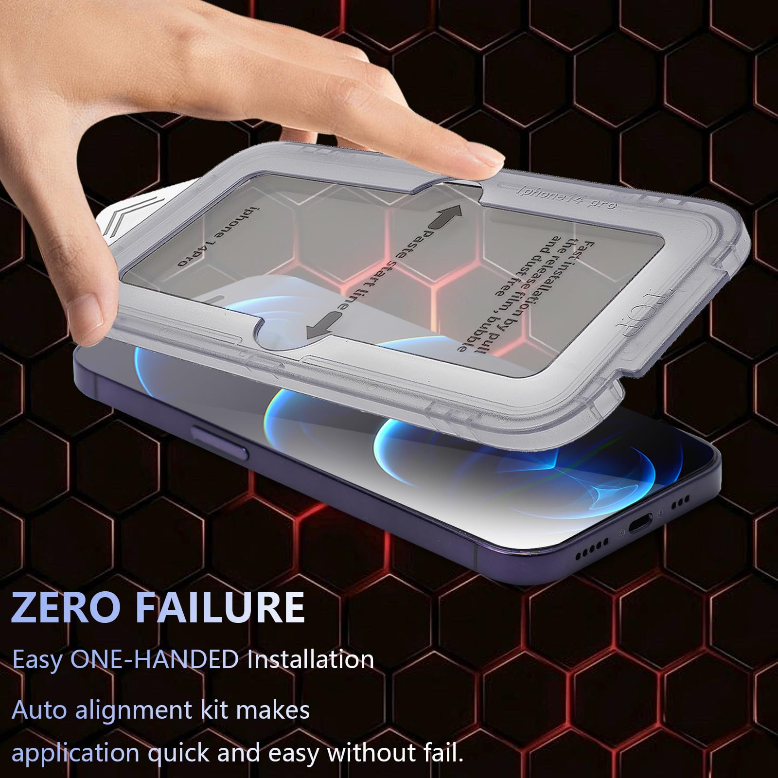 Aofen for iPhone 13 Pro Max/iPhone 14 Plus 6.7" Screen Protector, [with Auto Alignment Kit] Ultra HD Tempered Glass Screen Protector Film, Bubble Free/Dust Proof/Anti-Fingerprint/Full Coverage Edge