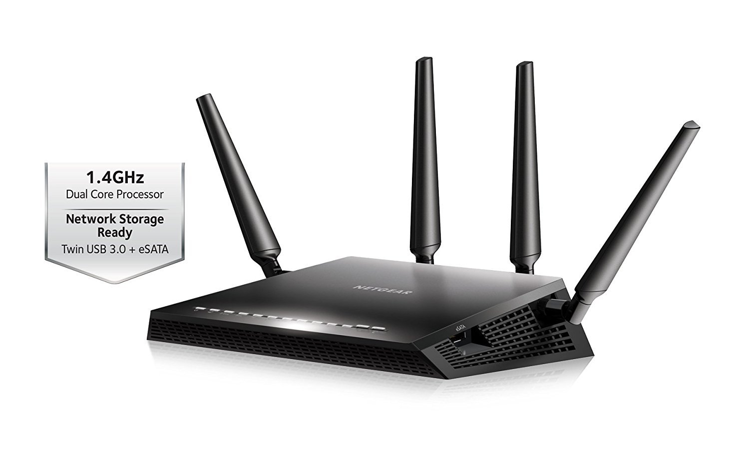 Netgear R7500-200NAS Nighthawk X4 Ultimate Gaming Router - AC2350 4X4 MU-MIMO Dual Band WiFi Gigabit Router (R7500v2) with Open Source Support. Compatible with Amazon Echo/Alexa