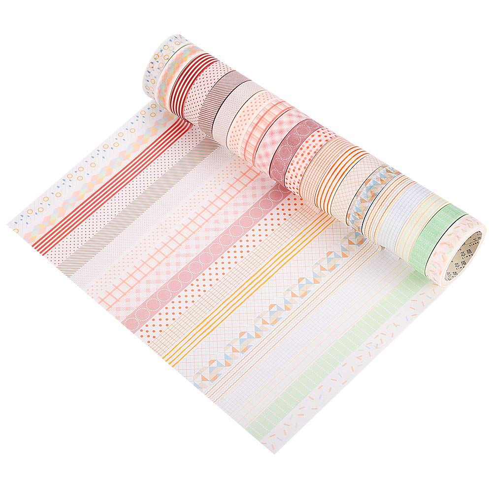 Accmor 40 Rolls Washi Tape Set, Decorative Washi Masking Tape for Scrapbooking, Bullet Journals, Planners, Gift Wrapping,DIY Decor and Craft Supplies