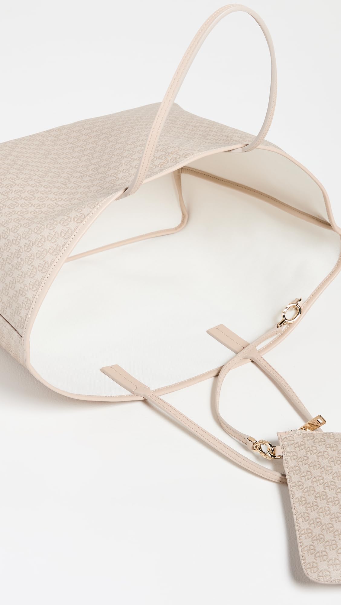 ANINE BING Women's Emma Tote, Nude, Tan, Print, One Size