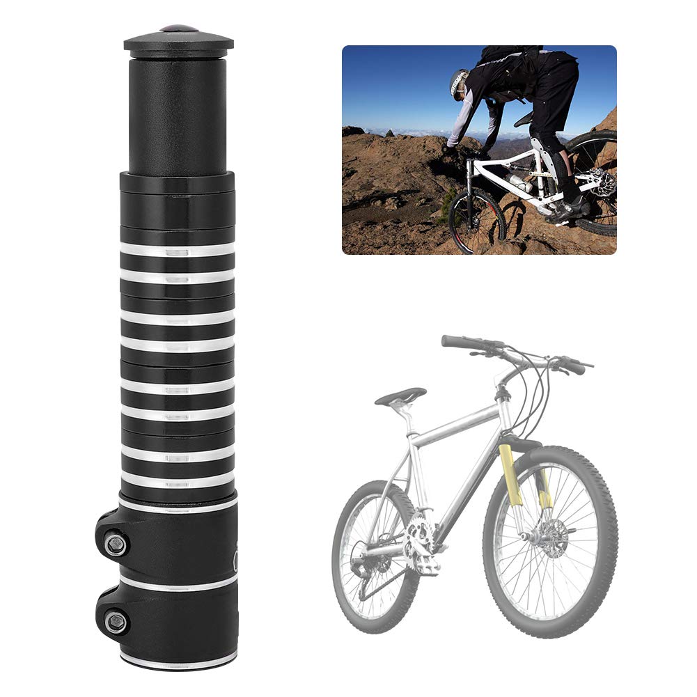 AUHX Bike Handlebar Extender, Bicycle Stem Riser Practical for Mountain Bike for Road Bike(Black)
