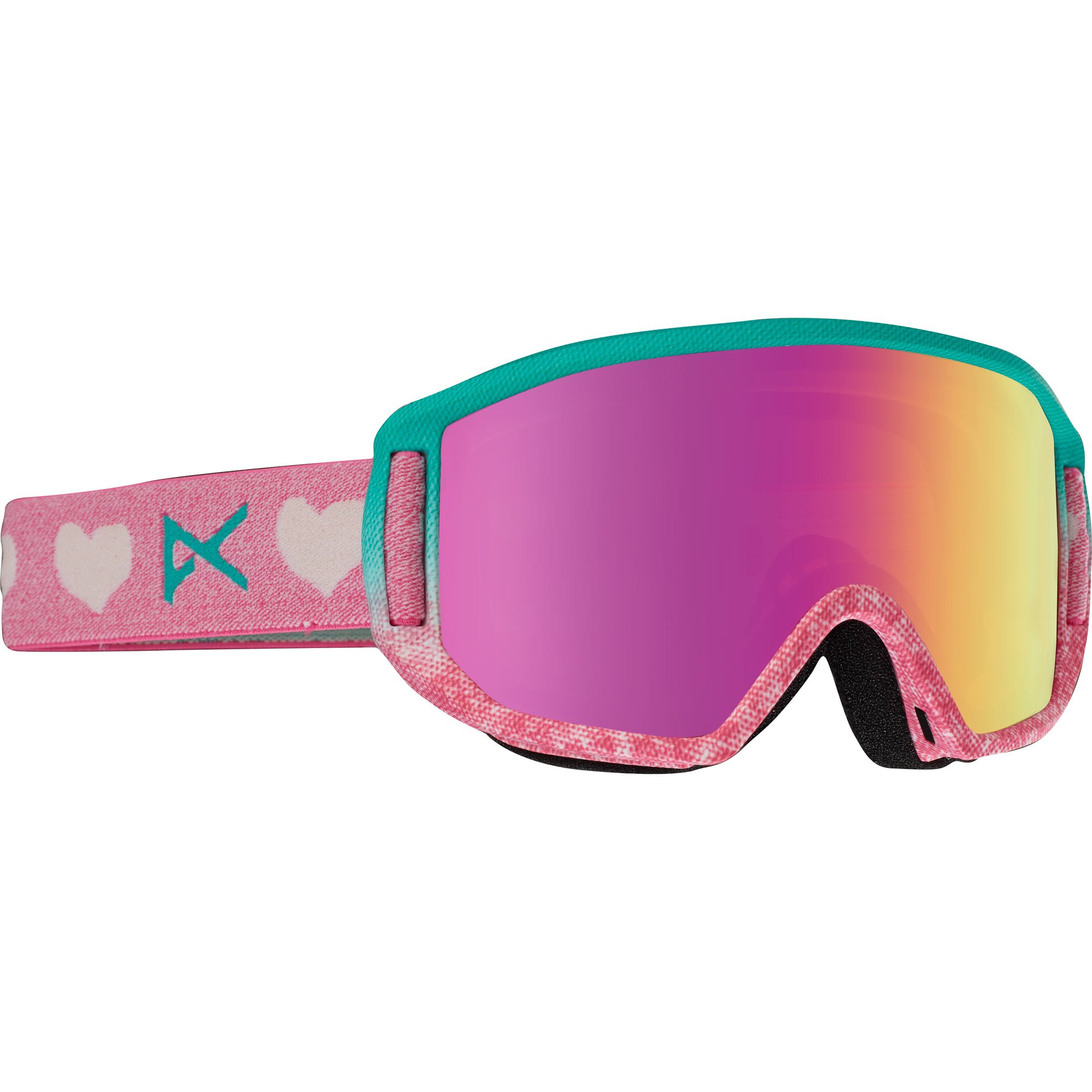 Anon Kids' Relapse Jr Goggle with MFI Mask, Berry Frame Pink Amber Lens