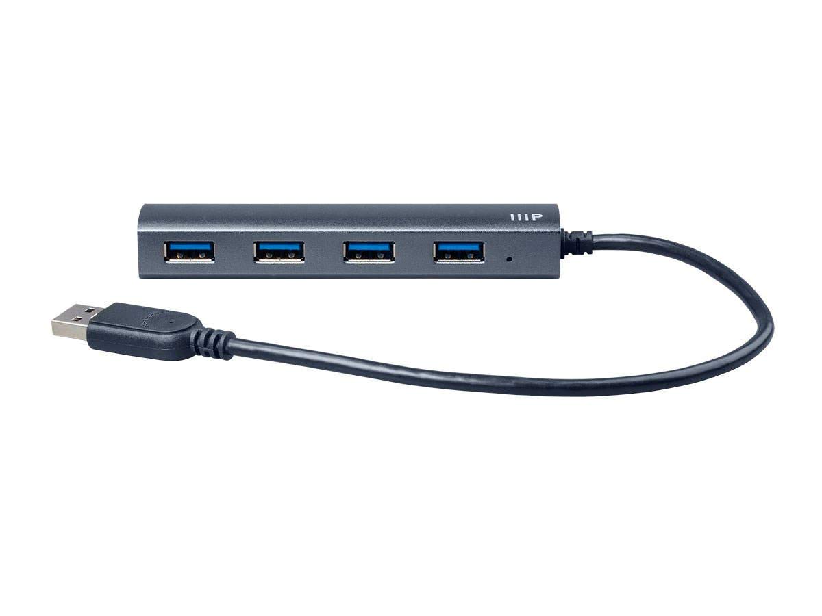 Monoprice USB 3.0 Hub, 4-Port, Aluminum Unibody Design, Up to 5Gbps, Plug and Play, Compatible with Windows and MacOS