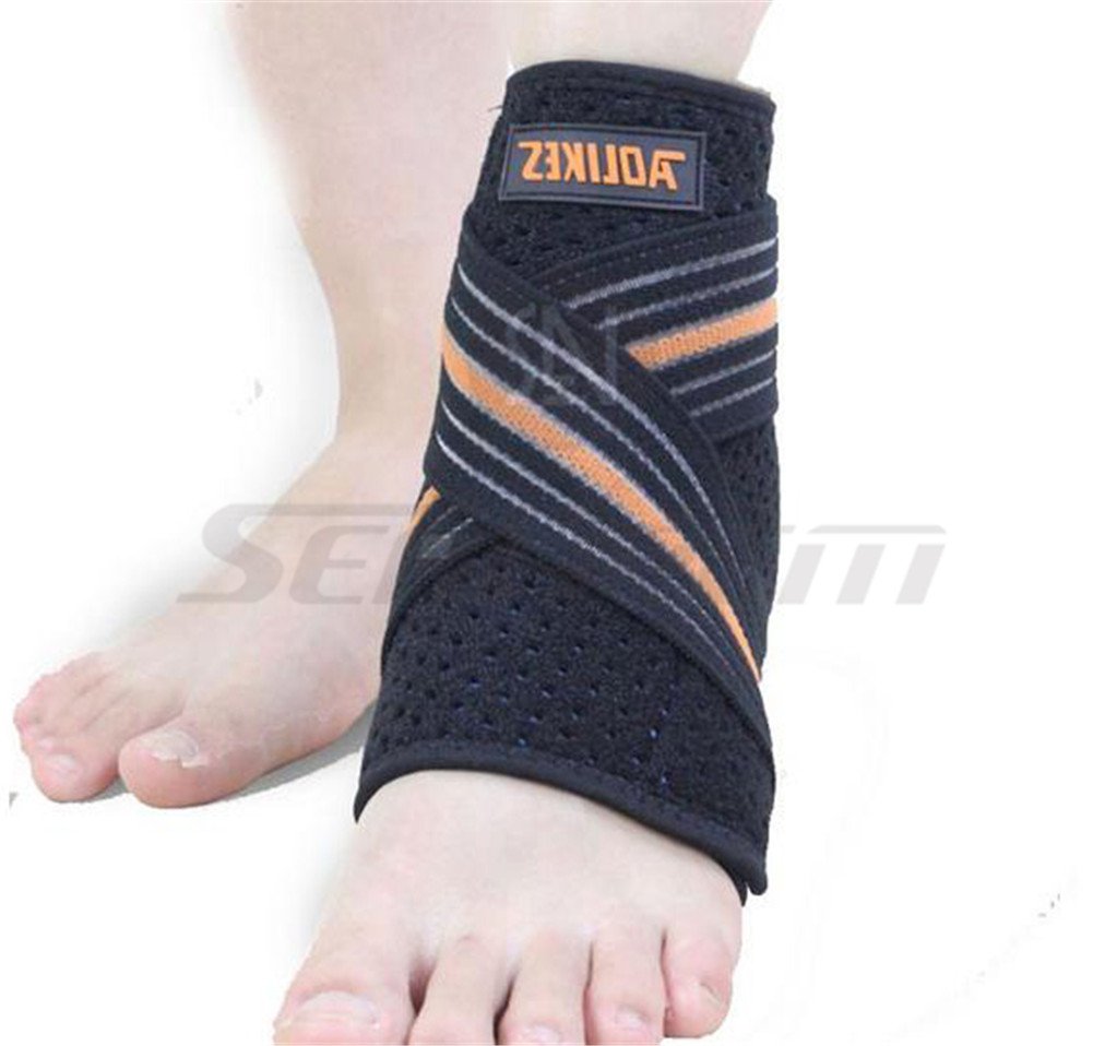 Ankle Brace Compression Support Sleeve, Adjustable Breathable Ankle Wrap Protectors Strap, Pain Relief Foot Sleeve Basketball Sport Injury Recovery Joint Pain Heel Spurs Plantar Fasciitis Sock (left)