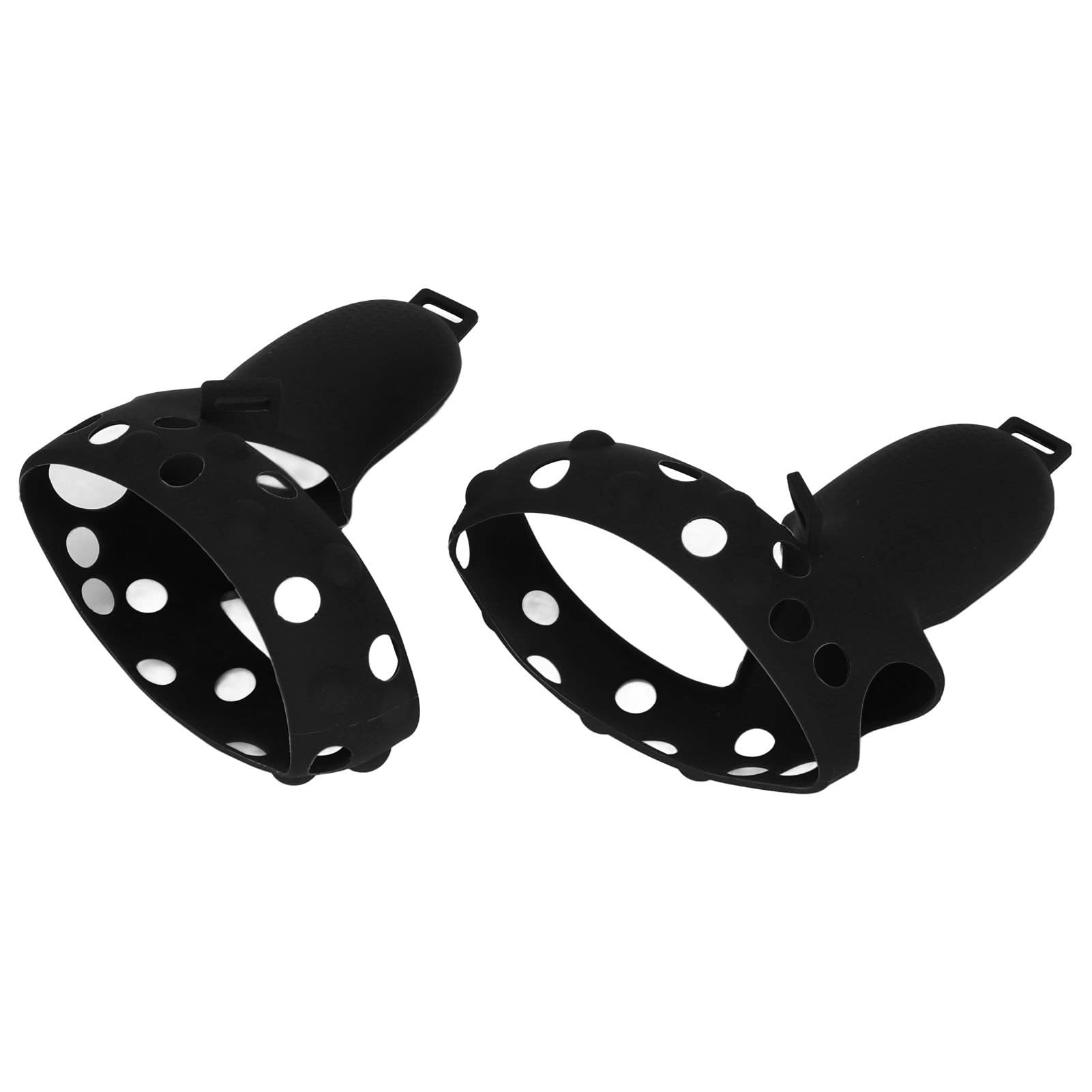 AUHX VR Joystick, Adjustable Antislip VR Controller Handle Comfortable Silicone with Strap for Quest 2(Black)
