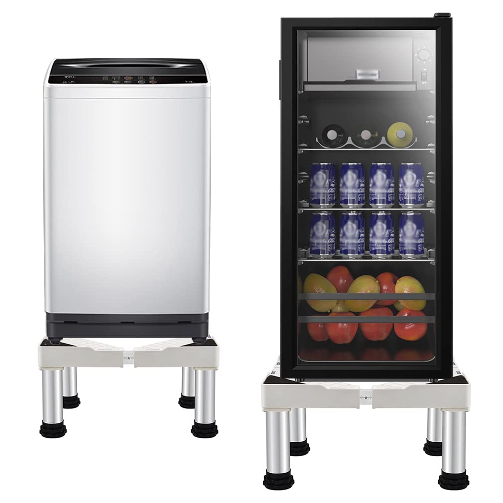 Adjustable Refrigerator Stand Heightened 4"/6"/8"/10" Washing Machine Base Dryer Pedestal Length 20"-29" Dishwasher Pedestal Appliance Stand Prevent Scratch Dent