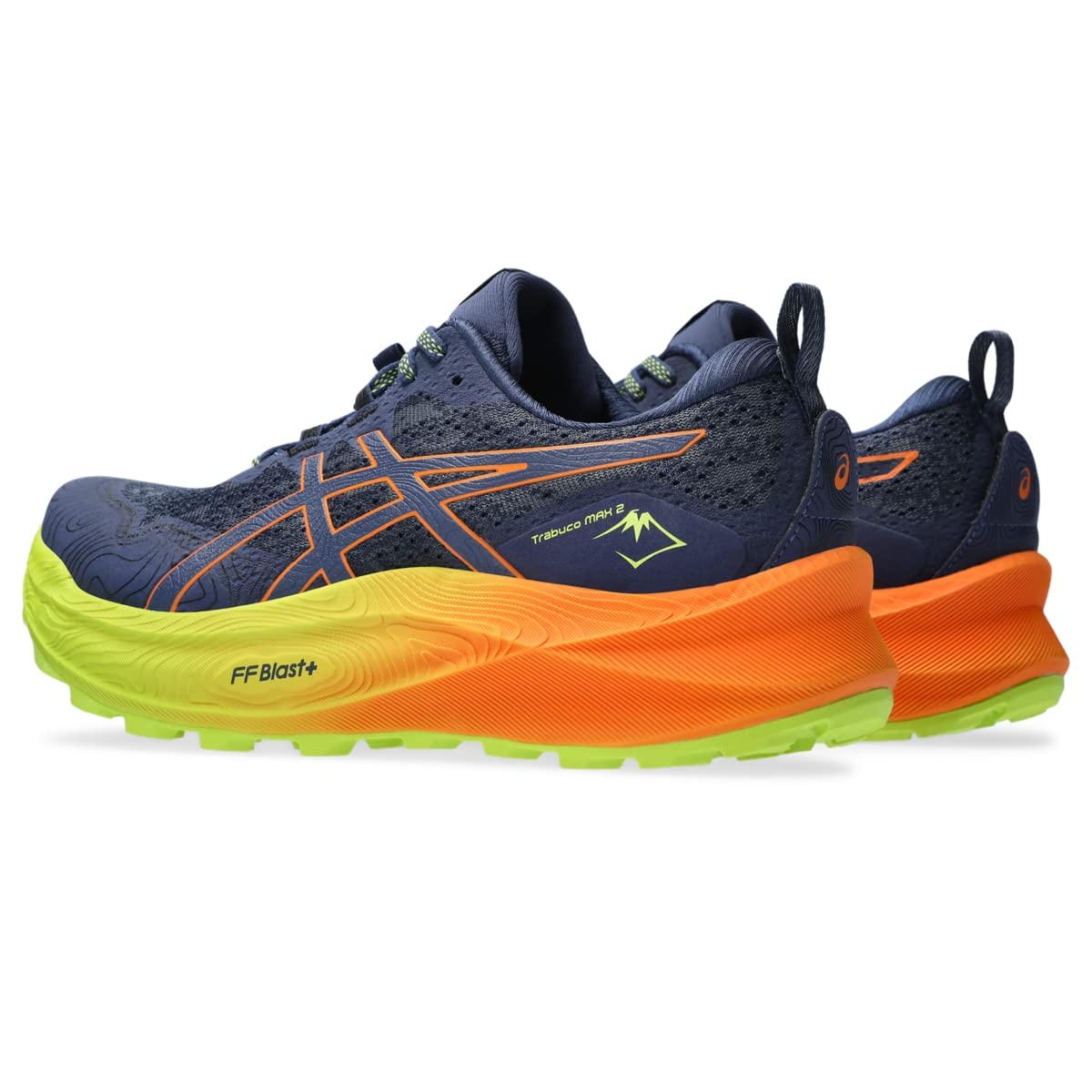ASICS Men's Trabuco Max 2 Running Shoes, 11.5, DEEP OCEAN/BRIGHT ORANGE