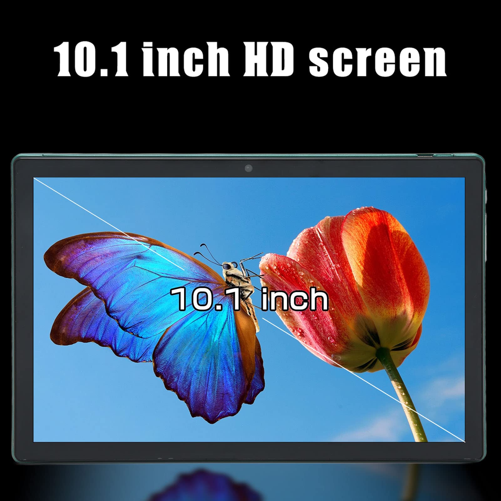 aqxreight Tablet PC, 10.1 Inch Octa Core CPU Green Office Tablet for Study (US Plug)