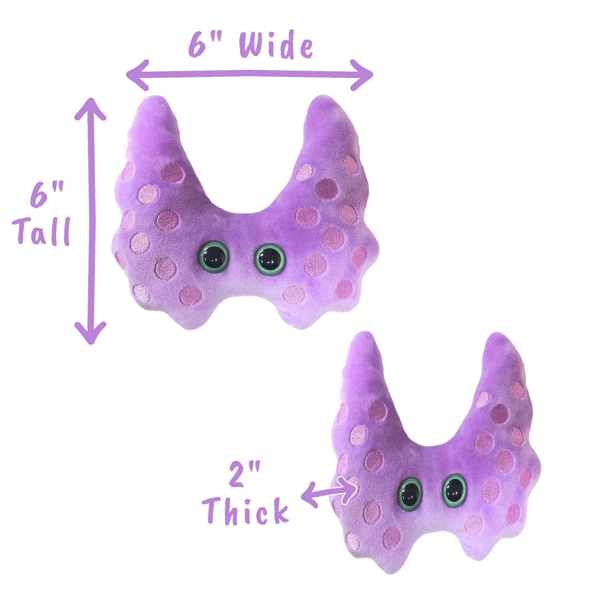 GIANTmicrobes Thyroid Plush, Thyroid Stuffed Animal, Thyroid Surgery Recovery Gifts, Lupus Gifts, Thyroid Cancer Awareness, Endocrinologist Gift, Endocrinology Gift, Thyroidectomy, Hypothyroid Gift
