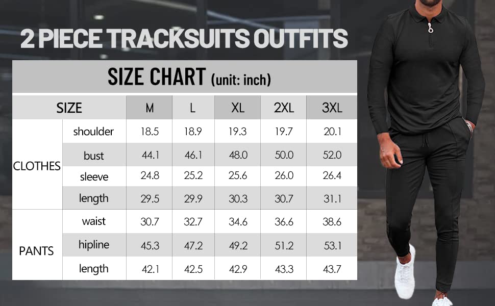 Aulemen Men's 2 Piece Tracksuits Outfits-Casual Long Sleeve Zip Polo Sweatsuits Set For Men Green XL