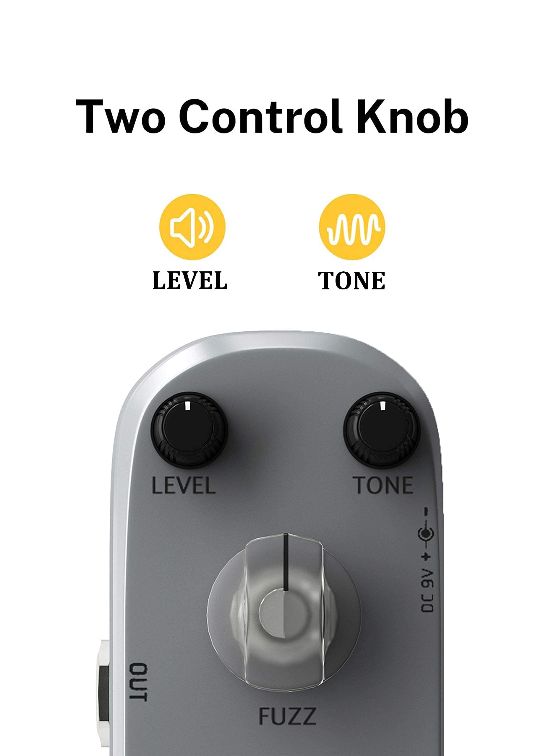 AZOR Fuzz Guitar Effect Pedal with Guitar Dealy Pedal Vintage Analog Delay Guitar Effect Pedal True Bypass
