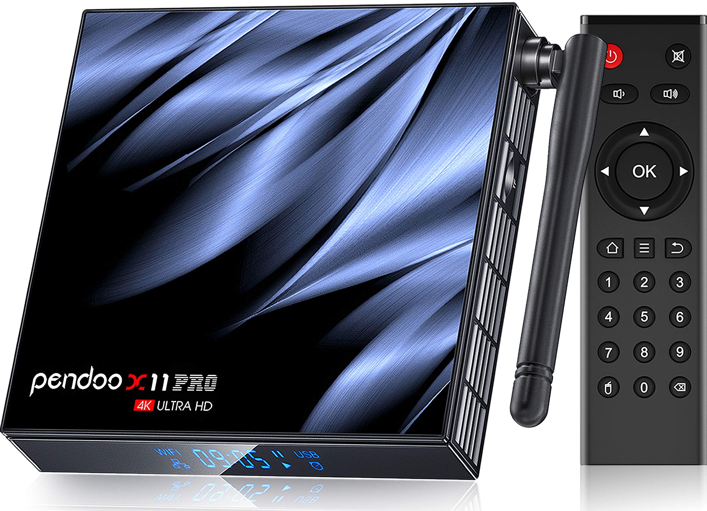 Android TV Box 10.0 4GB RAM 32GB ROM,[2021 Newest] Pendoo X11 PRO Android TV Box Allwinner H616 Quad-Core 64bit with Dual-WiFi 5GHz/2.4GHz BT 4.2, USB 3.0 Ultra HD 6K H.265 Android Box