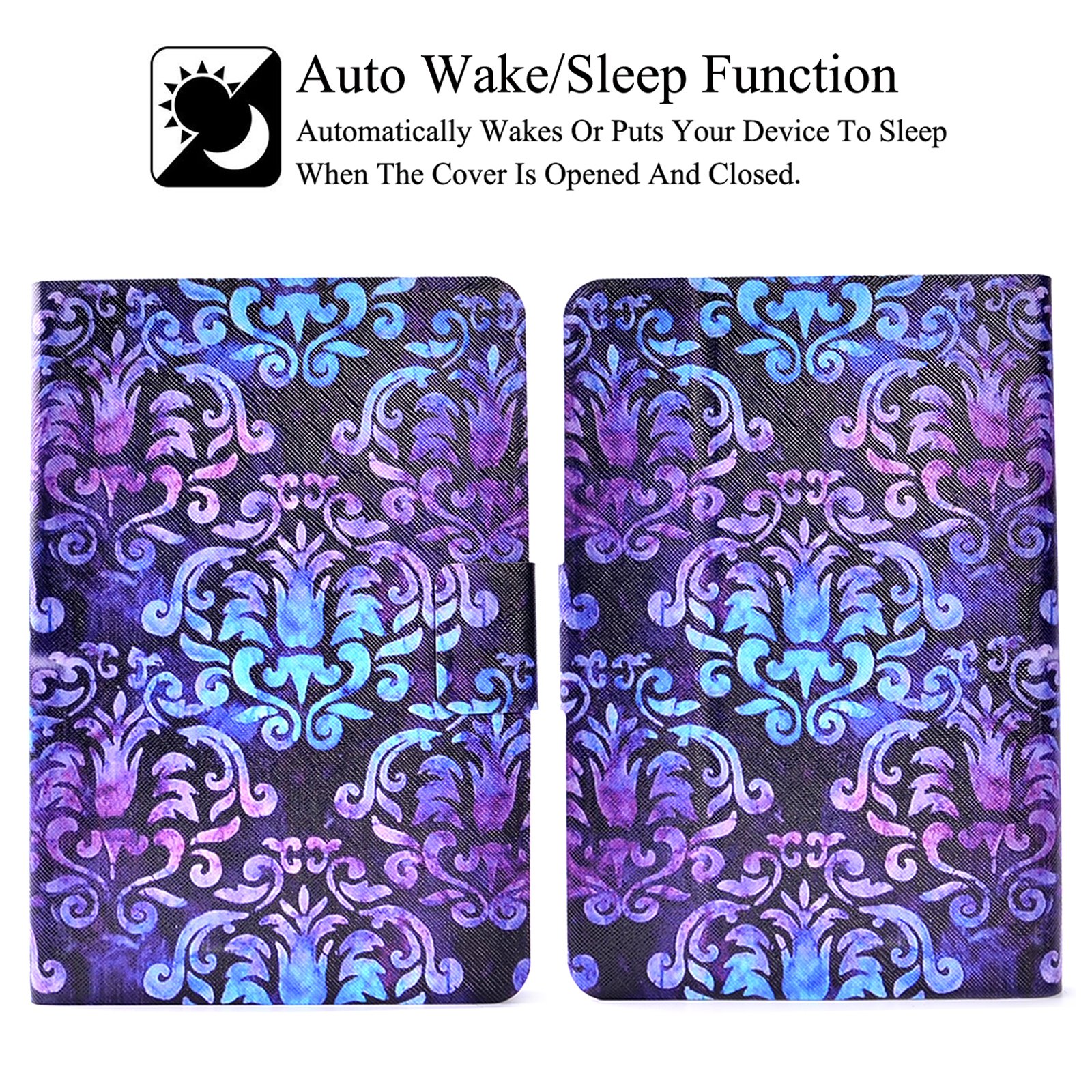 Artyond Case for Kindle Fire HDX7, Ultra Lightweight PU Leather Stand Cover with Smart Auto Wake/Sleep Feature Slim Folio Card Slot Case for Amazon Kindle Fire HDX 7 2013 Version, Retro Flower