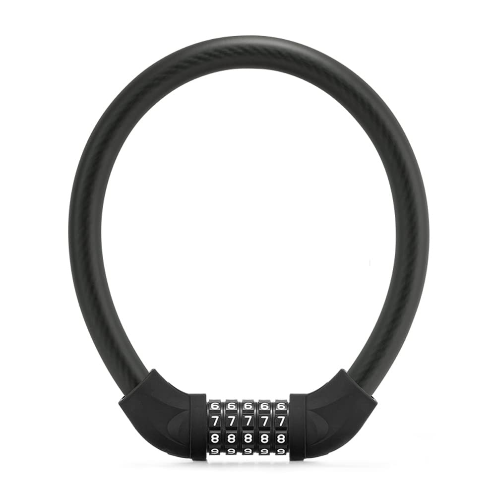AZPINGPAN 1.72cm Bold Ring Bicycle Lock丨zinc Alloy Core Steel Cable Code Lock丨small and Portable 57cm Outdoor Mountain Bike Fixing Accessories丨suitable for Electric Vehicles, Motorcycles