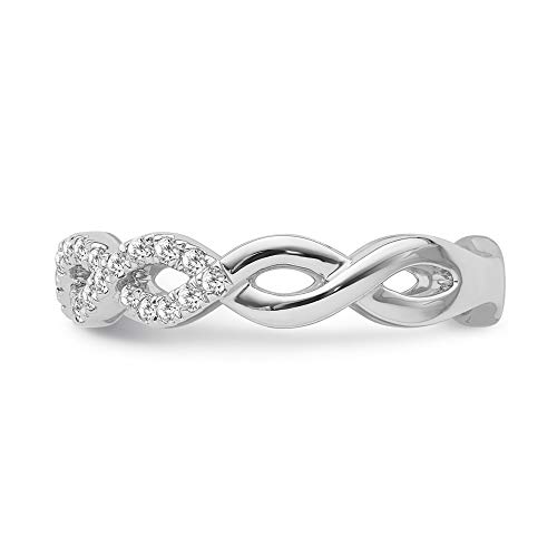 ARAIYA FINE JEWELRY 10K Yellow Gold Diamond Infinity Band Ring (1/2 cttw, I-J Color, I2-I3 Clarity), Size 7