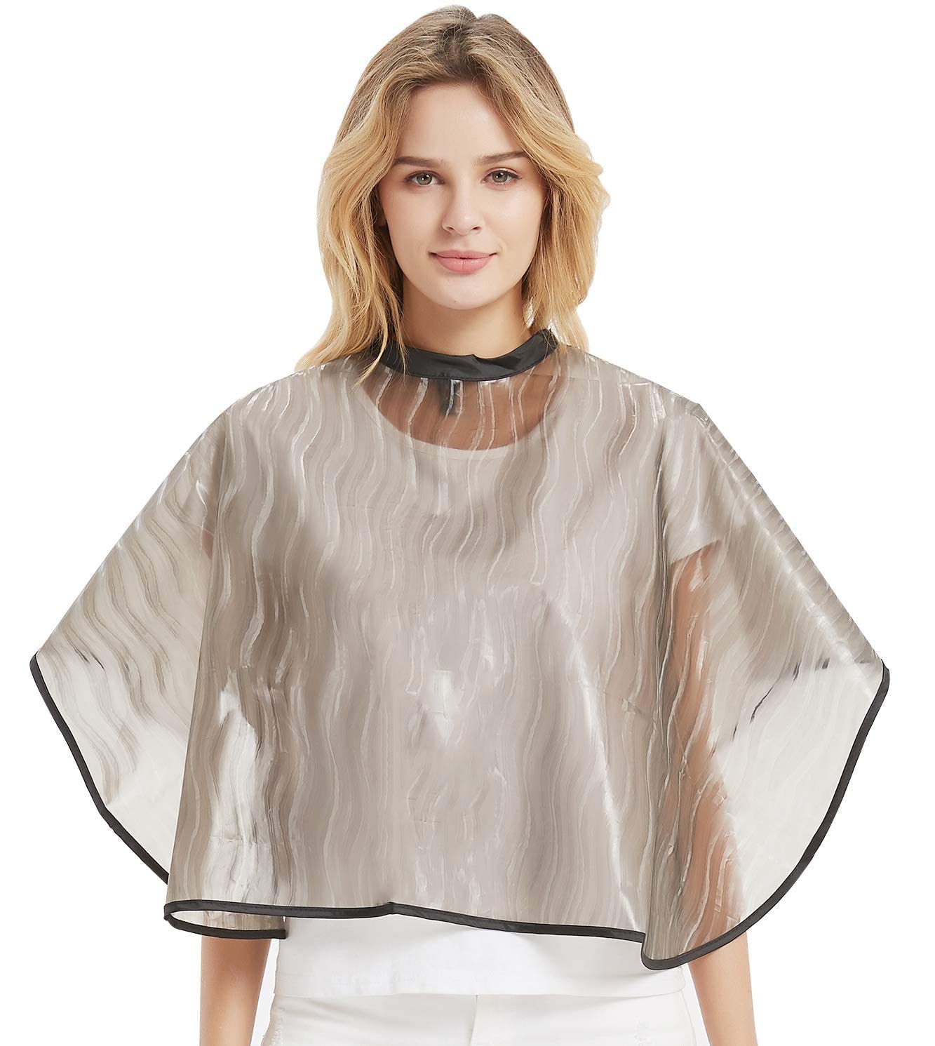 Short Makeup Comb Out Cape Bib, Salon Hair Dye, Shampoo, Chemical Capes Waterproof