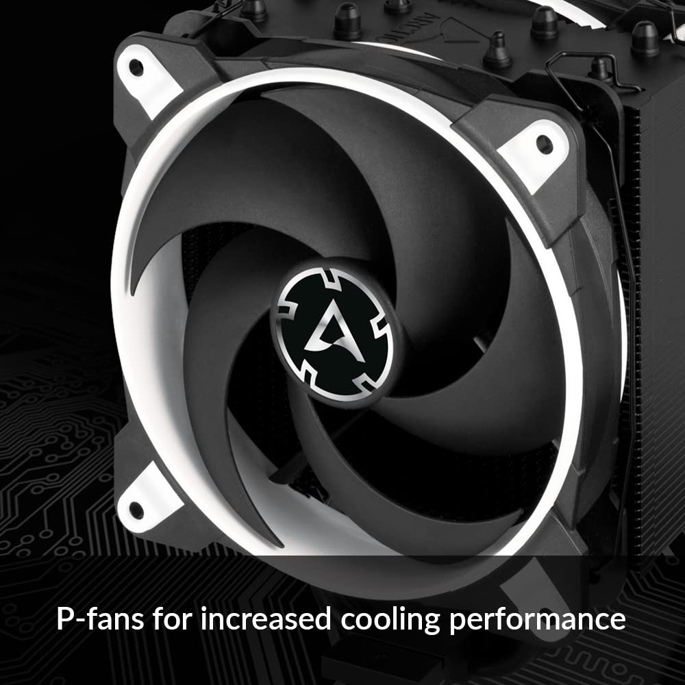 ARCTIC Freezer 34 Esports Duo - Tower CPU Fan with BioniX P-Series case Fan in Push-Pull, 120 mm PWM CPU Air Cooler, for Intel and AMD Socket, LGA1700 Compatible - White