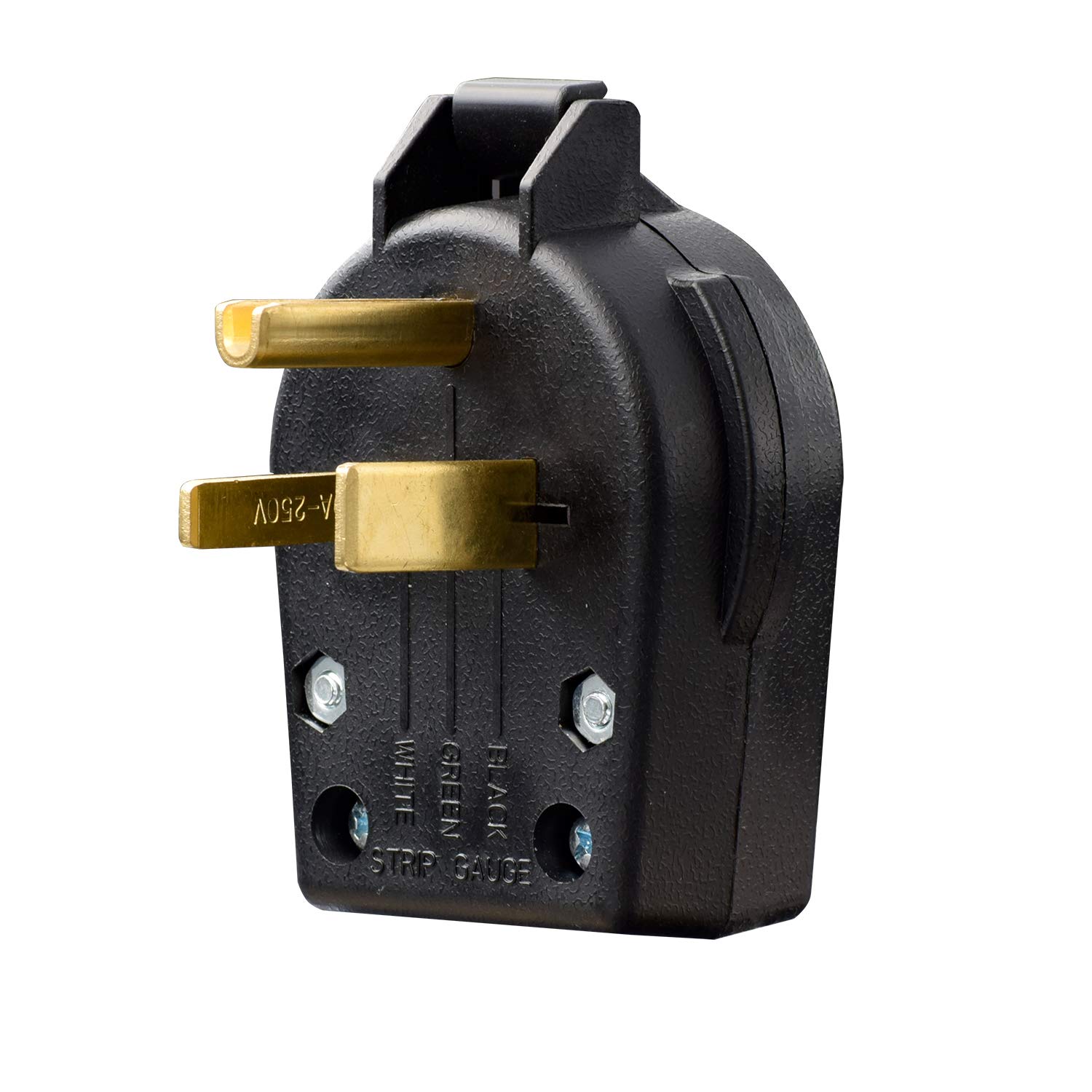 AIDA NEMA 6-30P & 6-50P, 30 & 50 Amp, 250 Volt, 3-Prong Grounded Heavy Duty Angle Plug for Compressor, Ranges, Generator, Welder Replacement Plug, Industrial Grade, 2 Pole 3 Wire, UL Listed