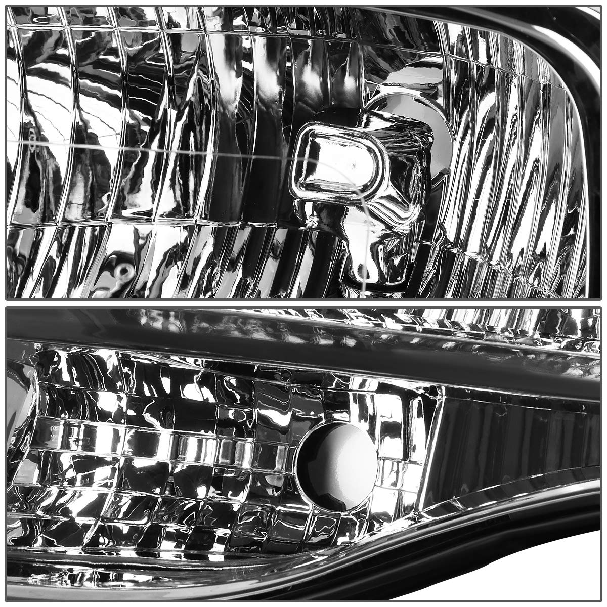 Auto Dynasty FO2503226 OE Style Passenger/Right Side Chrome Housing Headlight Lamp Compatible with Ford Expedition 07-14