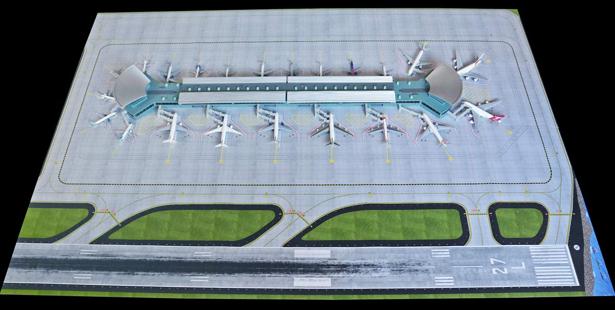 GJARPTC Airport Terminal Double ROTUNDA GEMGJARPTC 1:400 Gemini Jets Airport Terminal with 22 Gates (pre-Painted/pre-Built)