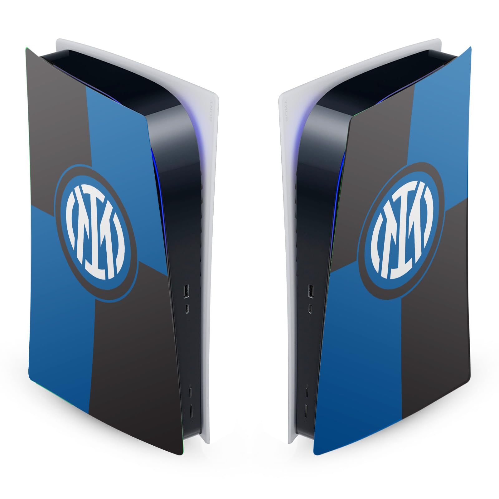 Head Case Designs Officially Licensed Inter Milan Flag Badge Vinyl Faceplate Sticker Gaming Skin Decal Cover Compatible With Sony PlayStation 5 PS5 Digital Edition Console