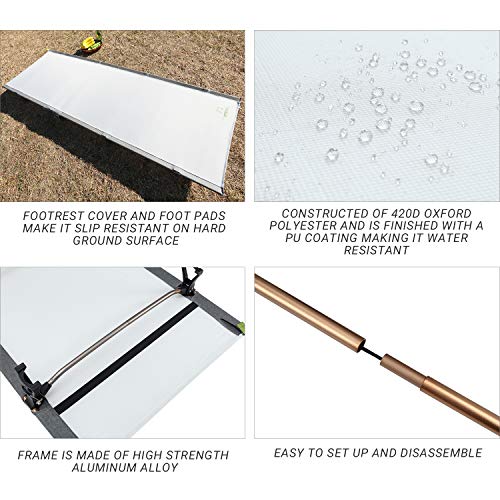 ATEPA AC3101_Dark Grey Folding Camping Cot, 75” × 25”× 4.7