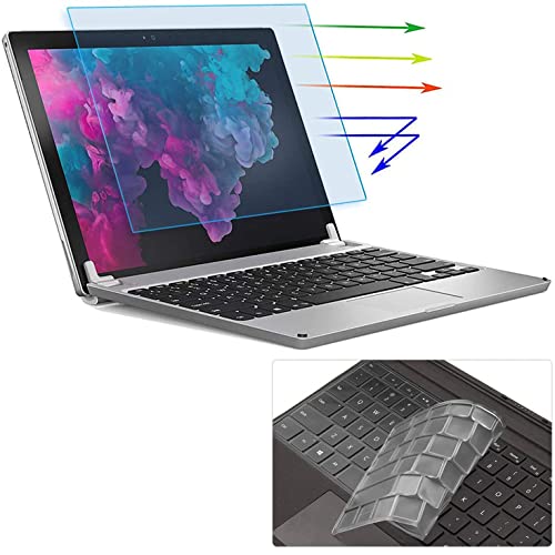 Anti Blue Light Screen Protector for Surface Pro 7 Plus/Surface Pro 7/Surface Pro 6/ Surface Pro 5/Surface Pro 4 12.3" Screen Filter with Keyboard Cover Blue Light & Glare Blocking Screen Protector