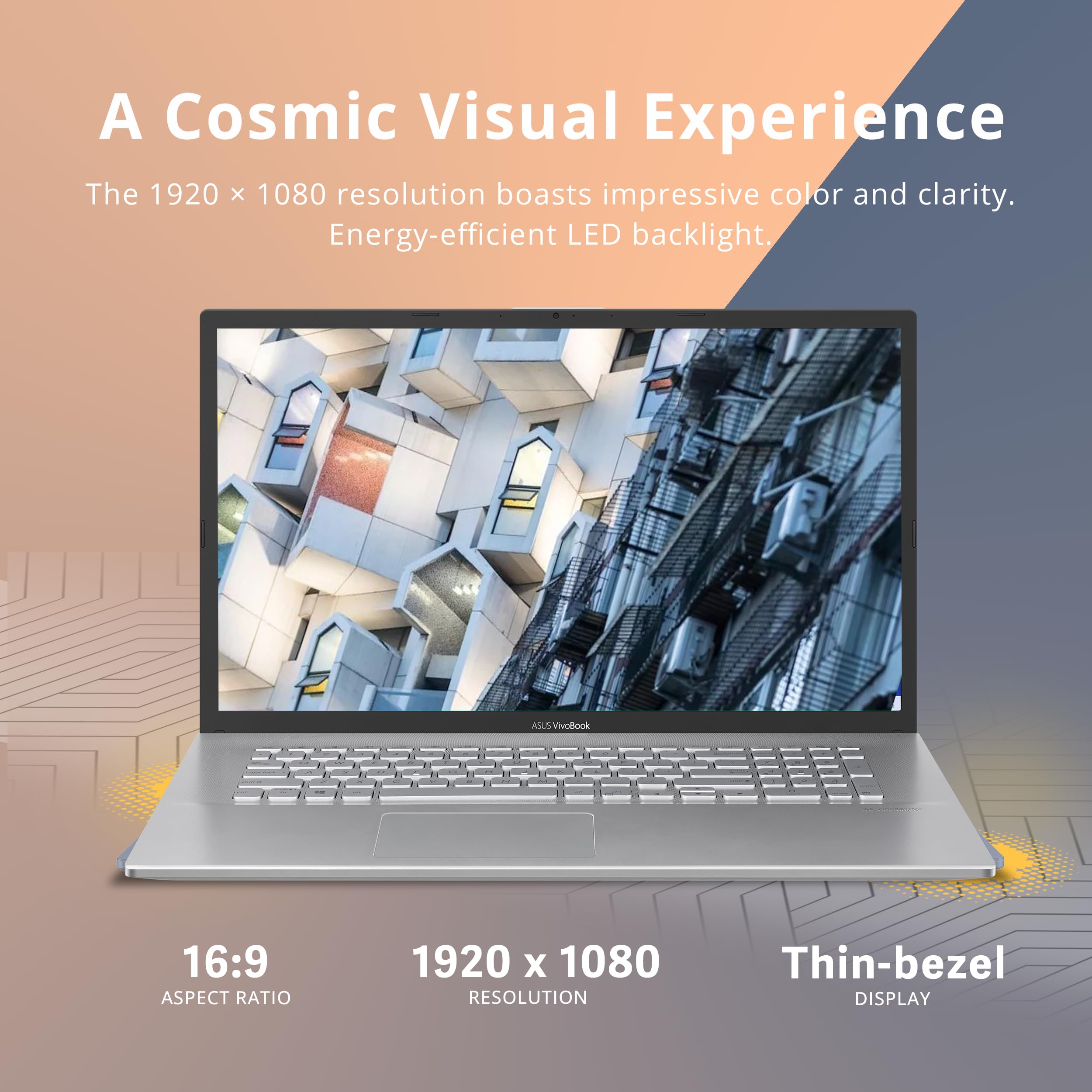 ASUS VivoBook 17 K712EA 17.3'' FHD Laptop, Intel Core i5-1135G7, 24GB RAM, 1TB PCIe SSD, Intel UHD Graphics, Backlit Keyboard, Wi-Fi 6, Windows 10 Home, Silver, 32GB Snow Bell USB Card (Renewed)