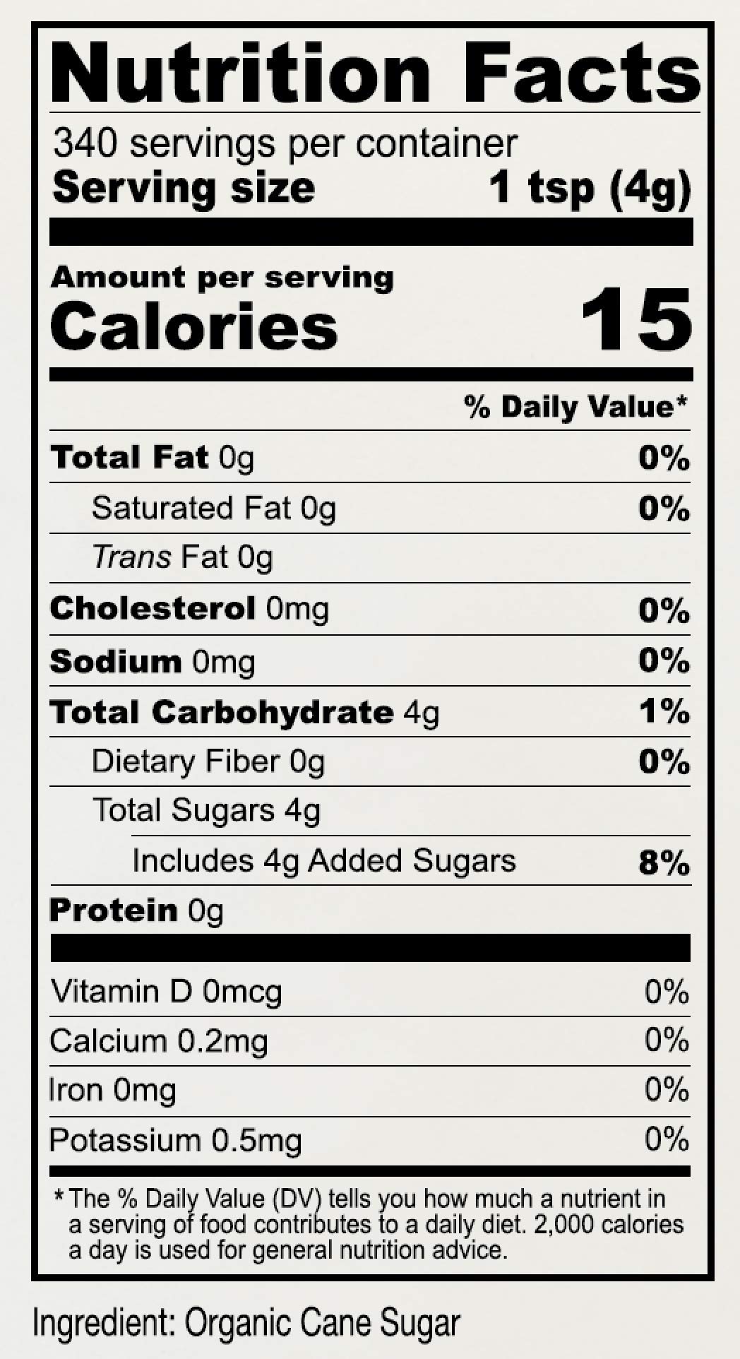 Anthony's Organic Cane Sugar, 3 lb, Granulated, Gluten Free & Non GMO