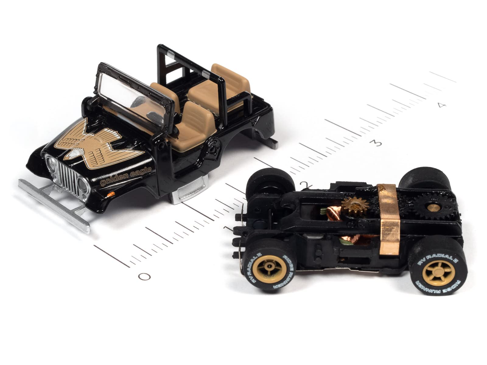 Auto World Xtraction Off Road 1979 Jeep CJ-7 (Black) HO Scale Slot Car