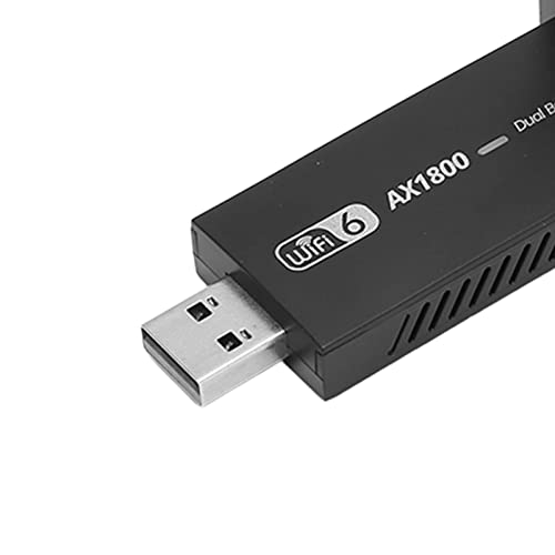 Asixxsix USB WiFi 6 Adapter, USB 3.0 WiFi Dongle Dual Band 5Ghz/2.4Ghz igh Gain Dual Antennas Wireless Network Adapter Plug and Play USB Network Card for PC Desktop Laptop Windows 7/10/11