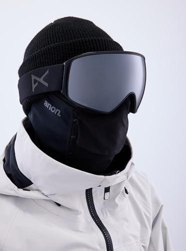 Anon Men's M4 Toric Goggle with Spare Lens & MFI Mask, Smoke Frame Sunny Onyx Lens; Spare Lens: Variable Violet, One Size