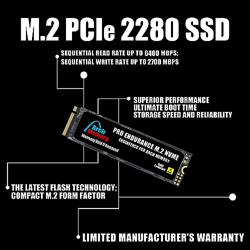 Arch Memory Replacement for Dell SNP112P/256G AA615519 256GB M.2 2280 PCIe (4.0 x4) NVMe Solid State Drive for Latitude 5501