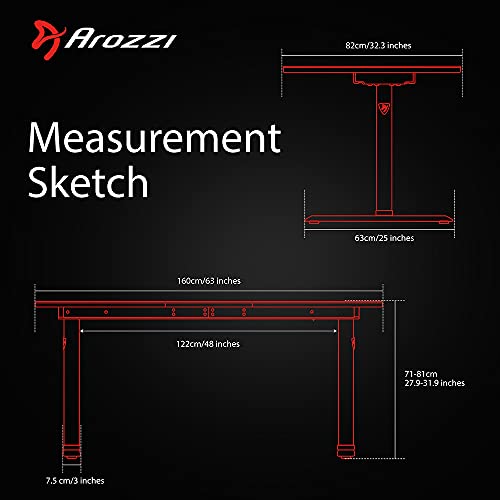 Arozzi Arena Ultrawide Curved Gaming and Office Desk with Full Surface Water Resistant Desk Mat Custom Monitor Mount Cable Management Cut Outs Under The Desk Cable Management Netting - Blue