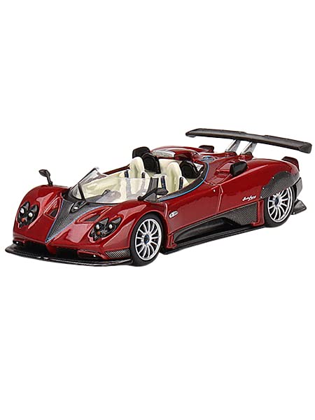 Pagani Zonda HP Barchetta Rosso Dubai Red Metallic Limited Edition to 2040 Pieces Worldwide 1/64 Diecast Model Car by True Scale Miniatures MGT00432