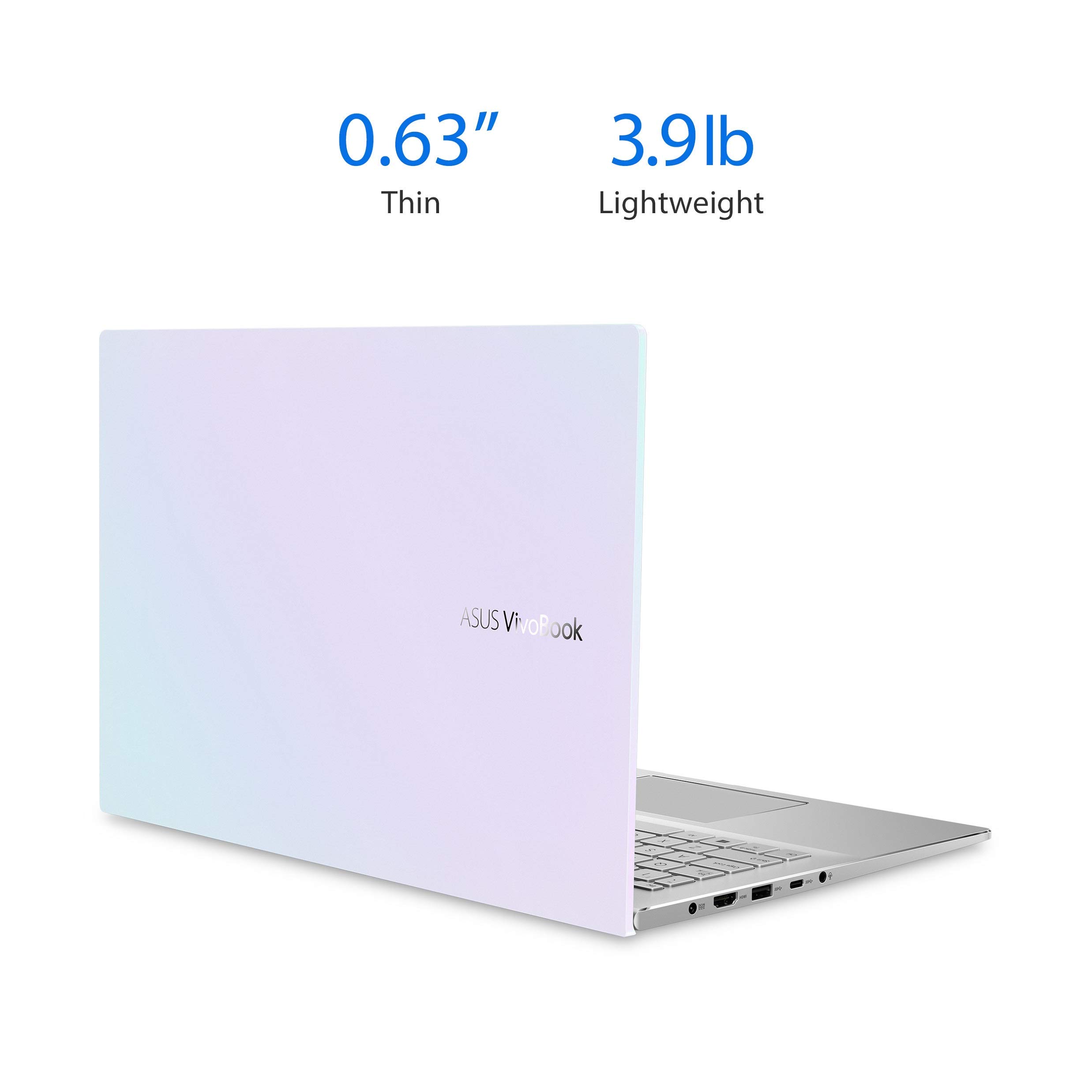 ASUS VivoBook S15 S533 Thin and Light Laptop, 15.6†FHD Display, Intel Core i5-10210U CPU, 8GB DDR4 RAM, 512GB PCIe SSD, Windows 10 Home, Dreamy White, S533FA-DS51-WH (Renewed)