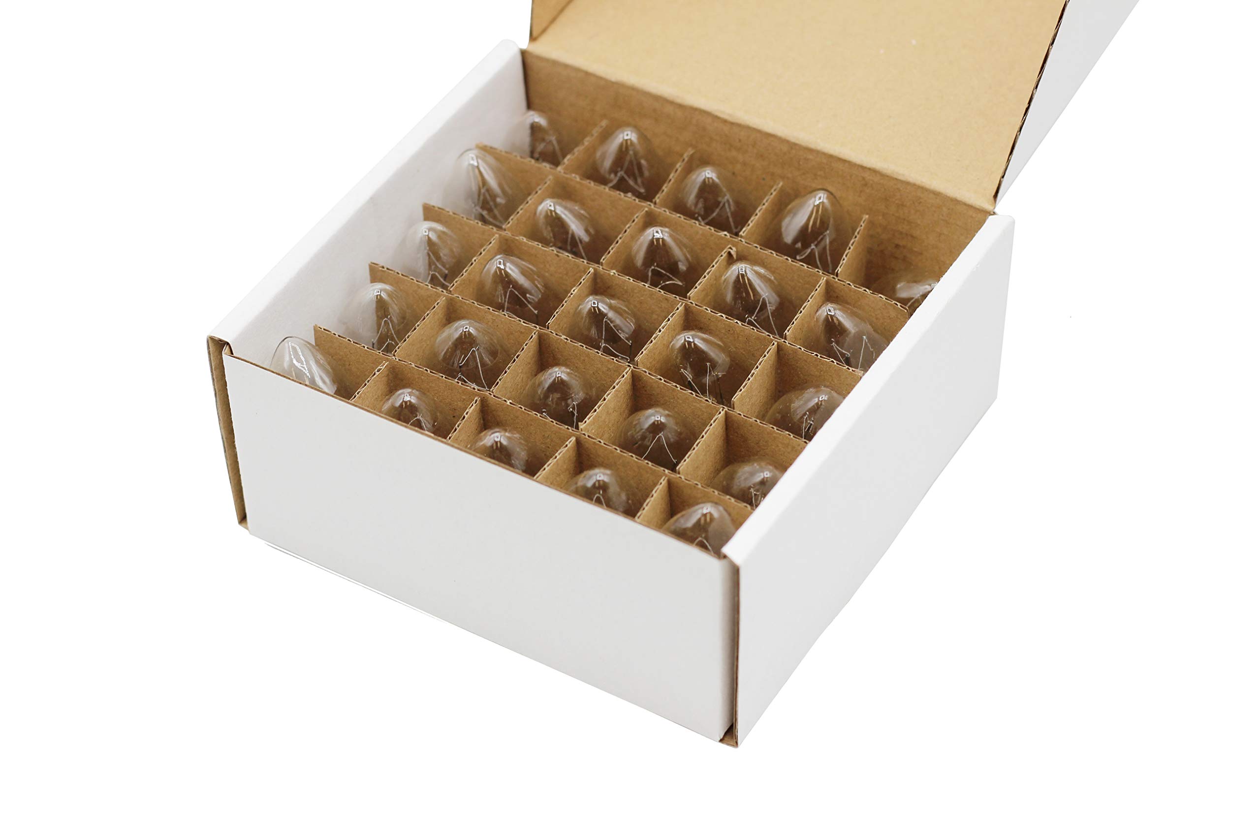 Creative Hobbies Incandescent Replacement Light Bulbs for Wax Warmers, Salt Lamps, Night Lights - 15 Watt, Clear, Steady Burning - Dimmable Bulbs | 25 Pack