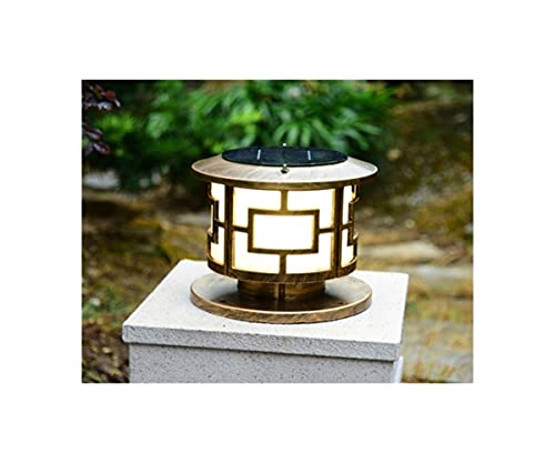 QIAOLI Led Solar Light Solar Light European Style LED Column Head Lamp Fence Door Post Lamp Villa Home Garden Garden Light Outdoor Light Path Lights (Size : 400mm)