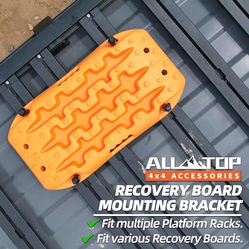 ALL-TOP Recovery Board Mount Kits, Universal Brackets for Traction Tracks, Adjustable DIY Installtion Sets to Roof Racks, Crossbars & Cargo Basket