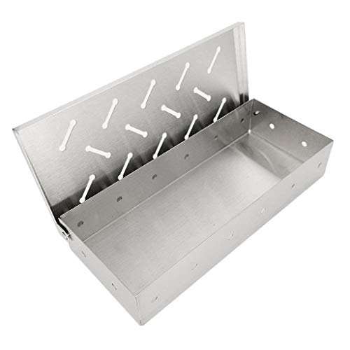 Ankexin BBQ Grill Smoker Box Outdoor Camping Smoking Mesh Boxes Smoke Generator Stainless Barbecue Pellet Smoker Kitchen Utensil