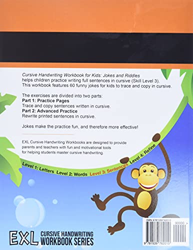 Cursive Handwriting Workbook for Kids: Jokes and Riddles