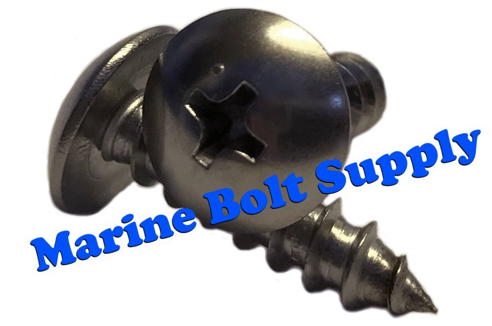 Type 316 Stainless Steel Phillips Truss Sheet Metal Screw Kit Marine Bolt Supply 6-111920
