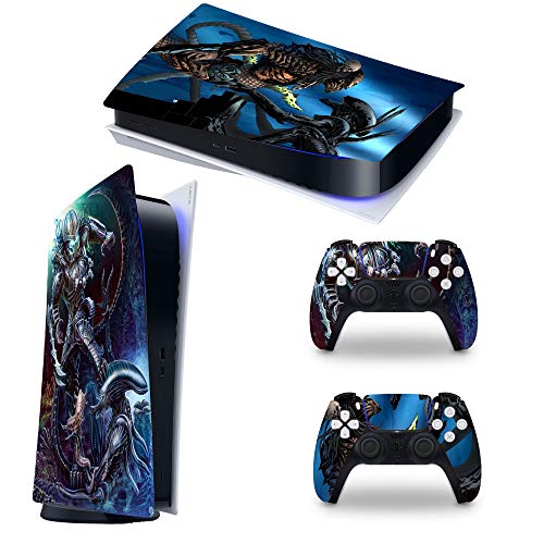 Animal Space War PS5 Whole Body Vinyl Skin Sticker Decal Cover for playstation 5 System Console and Controllers ( Only fit PlayStation 5 regular)