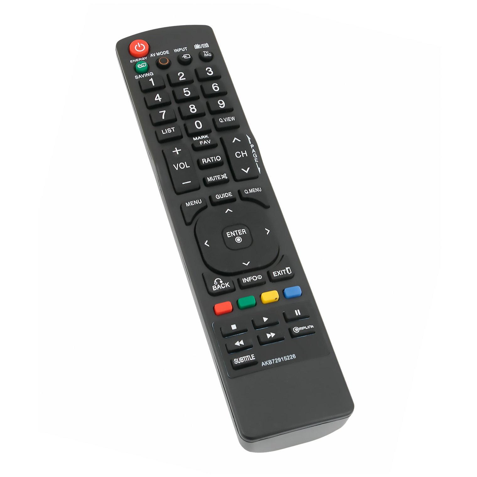 AKB72915226 Replace Remote Control fit for LG TV 19LD350 32LD350 42LD520 42LE4500 32LE4500 22LD350C 55LD520 LED LCD Plasma Television