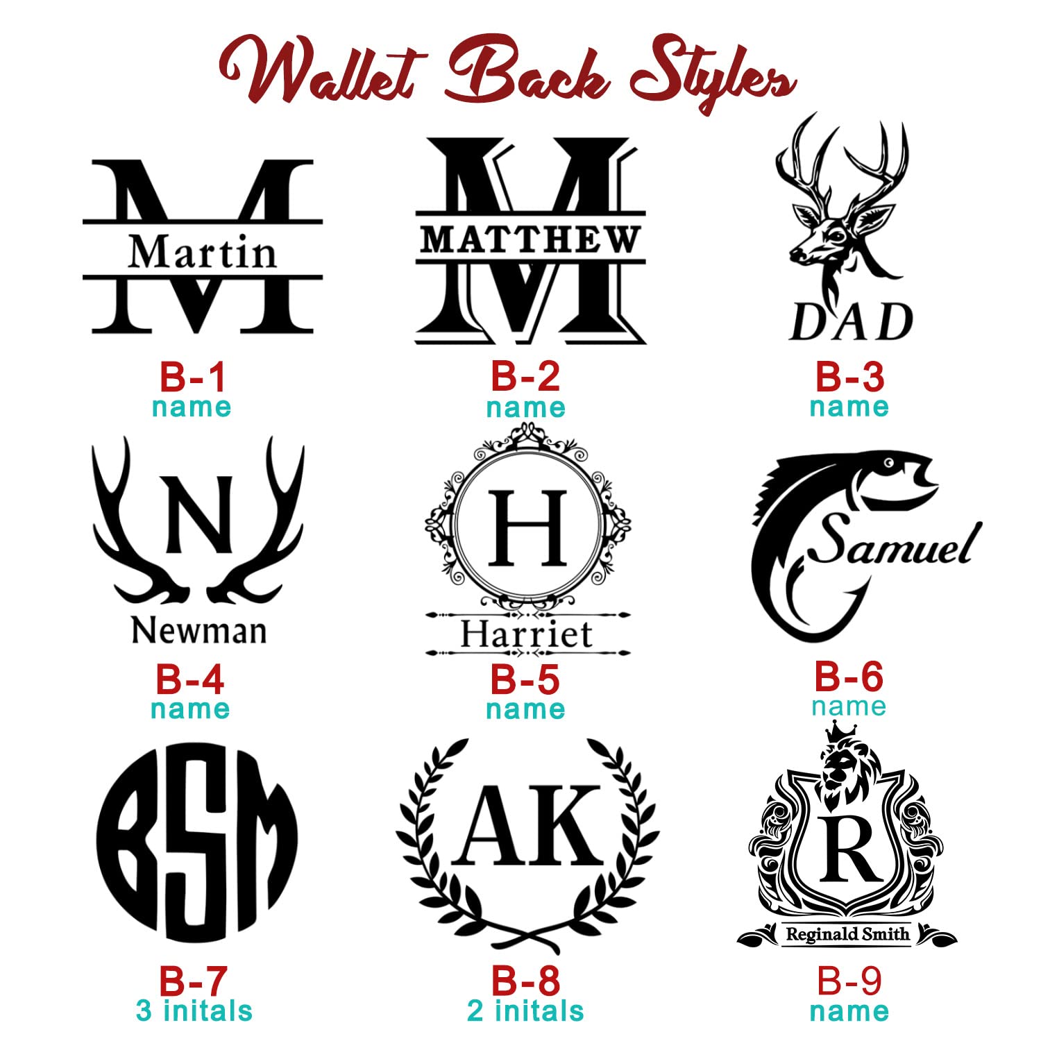 awofer Personalized Mens Wallet, Custom Photo Wallet for Men, Perfect Mens Gift, Boyfriend Gift, Father's Day Gift, Groomsmen Gift, Son Gift