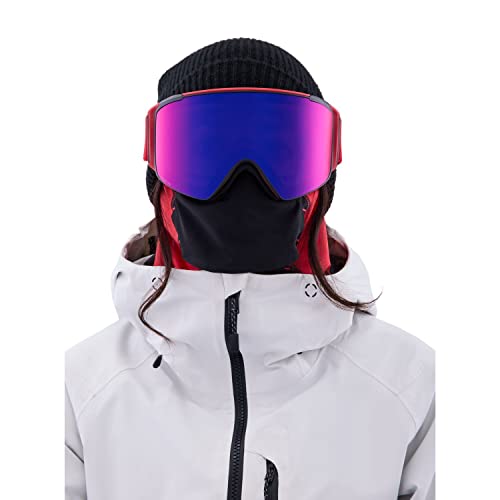 Anon M4S Cylindrical Goggles + Bonus Lens + MFI face mask, Frame: Red, Lens: Perceive Sunny Red (14% / S3), Spare Lens: Perceive Cloudy Burst (59% / S1)
