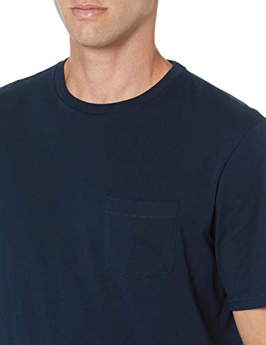 Amazon Essentials Men's Regular-Fit Short-Sleeve Crewneck Pocket T-Shirt, Pack of 2, Dark Navy, XX-Large