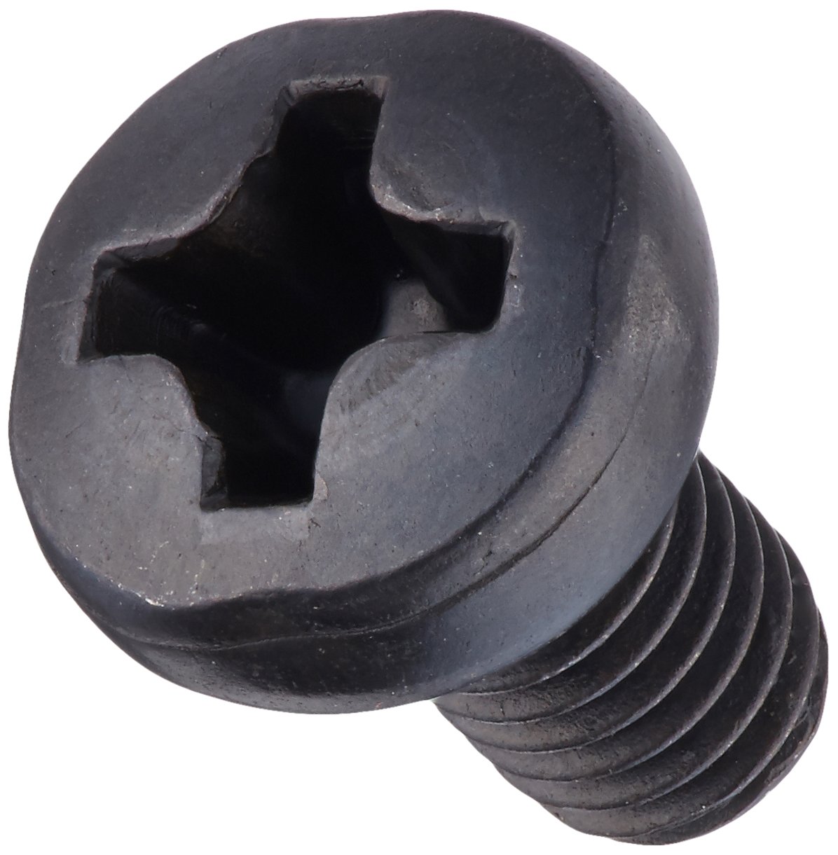 Small Parts M3.56D7985AB Steel Pan Head Machine Screw, Black Oxide Finish, Meets DIN 7985, #1 Phillips Drive, M3.5-0.6 Thread Size, 6 mm Length, Fully Threaded, Import (Pack of 100)
