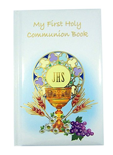 My First Holy Communion Girls Gift Set with Prayer Book, PYX with Rosary, and Chalice Pendant